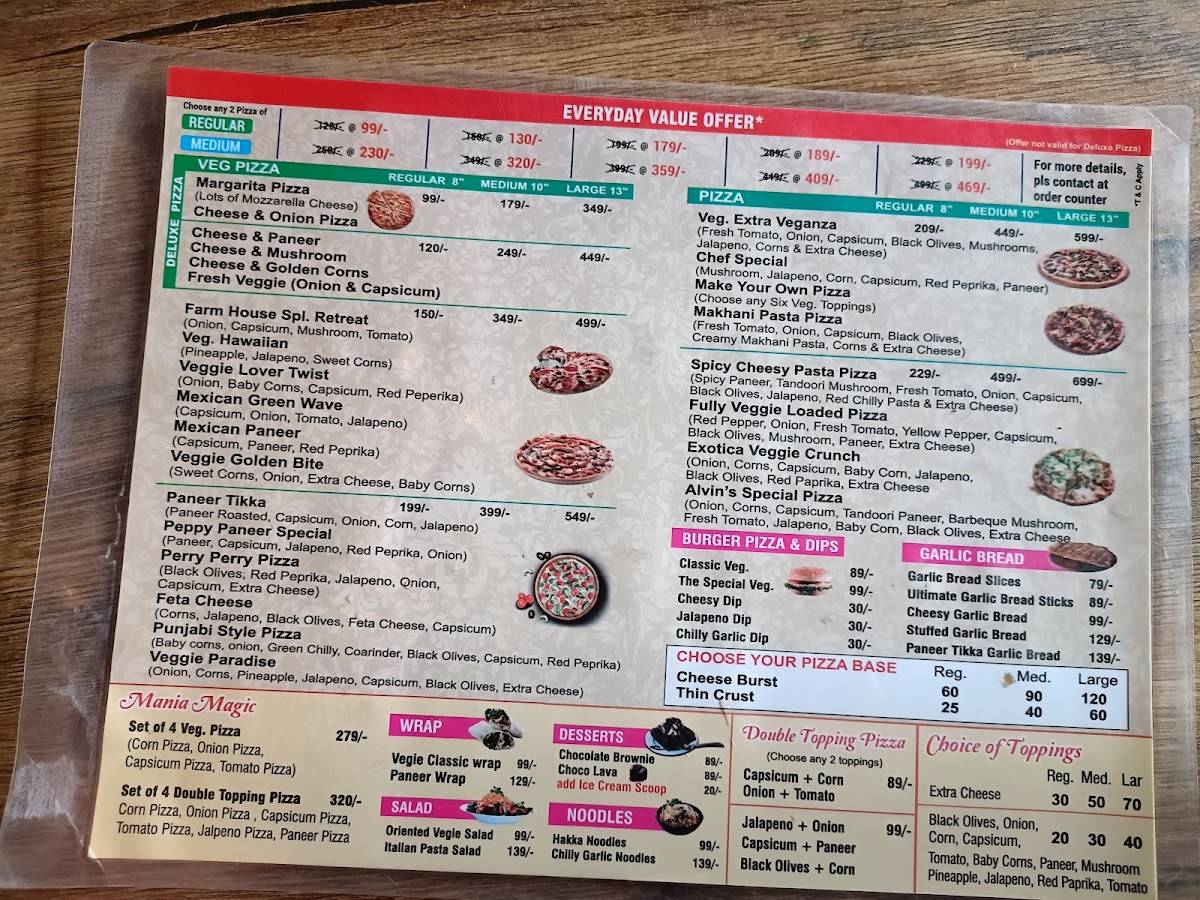 Menu at Alvin Pizza Anandpur, Anandpur Sahib