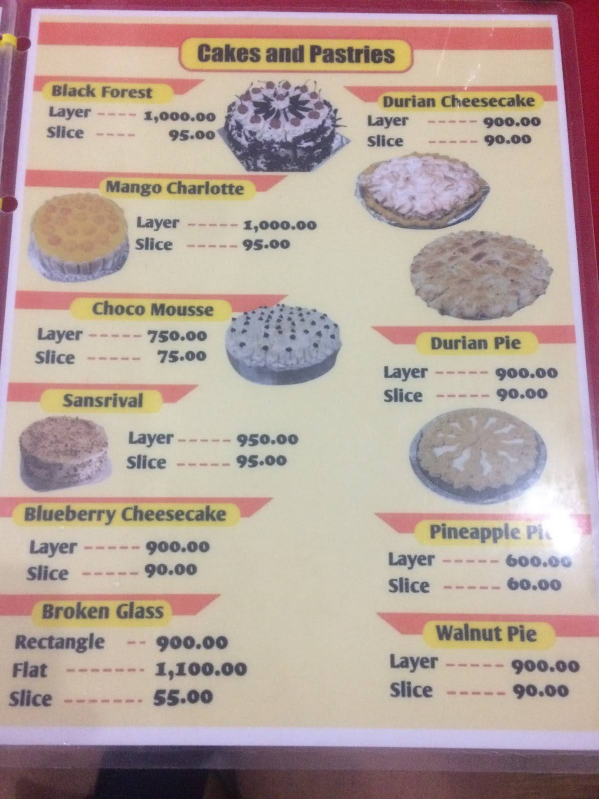 Carta del restaurante Ams Chicken Haus, Inc., Ciudad del Iligan