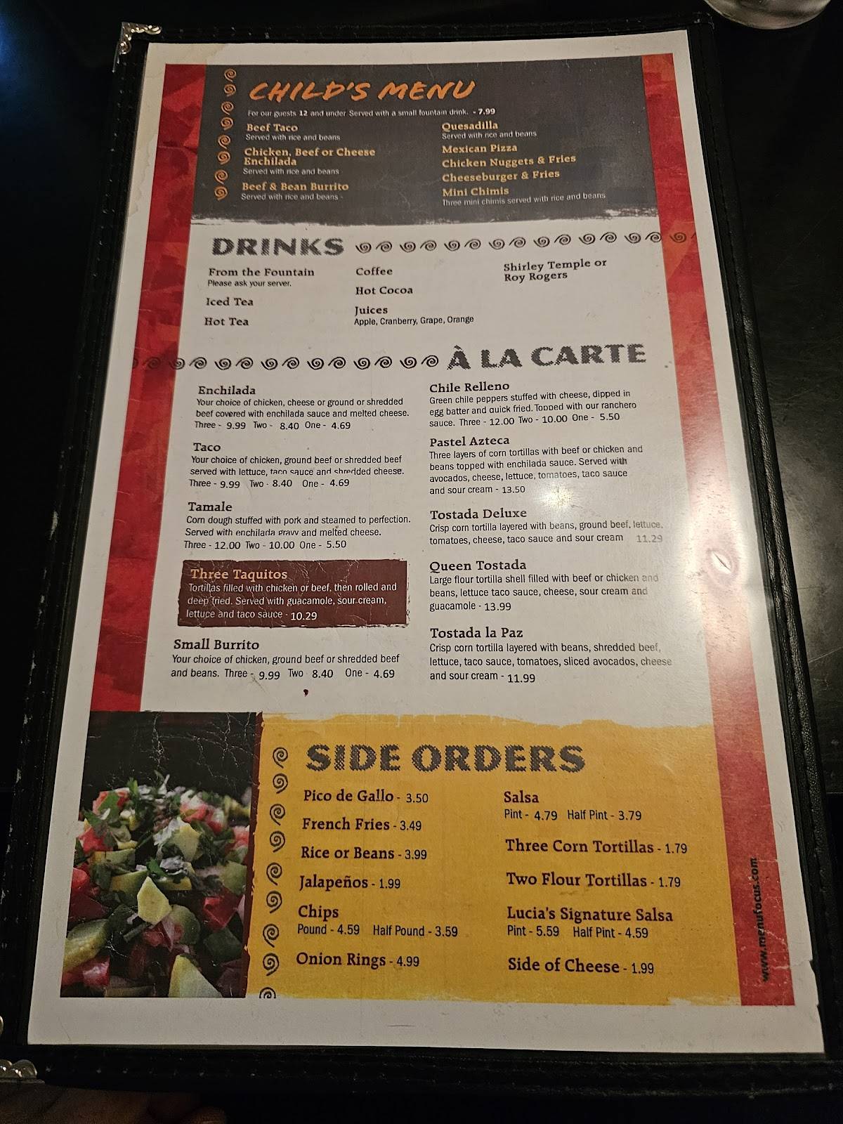 Menu at Chepo's Mexican Restaurant - Eagle River, Anchorage