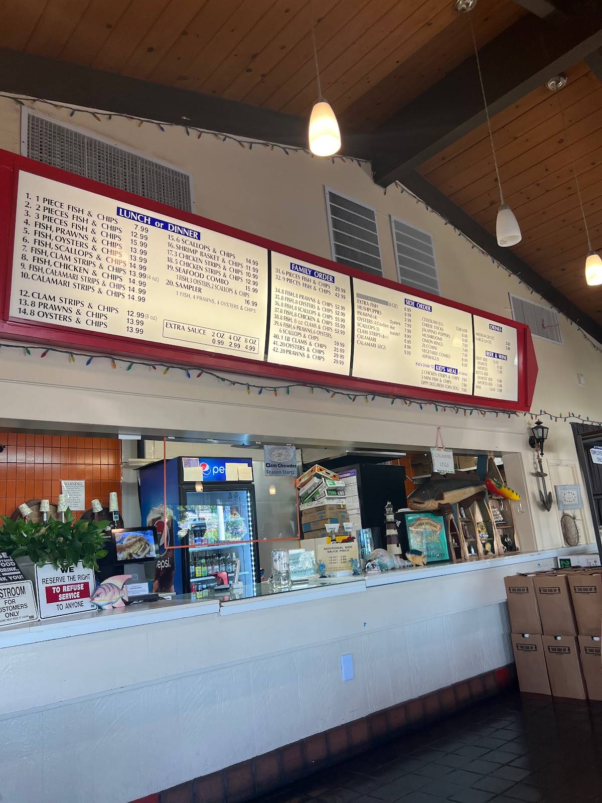 Menu at Anchors Fish & Chips restaurant, Roseville