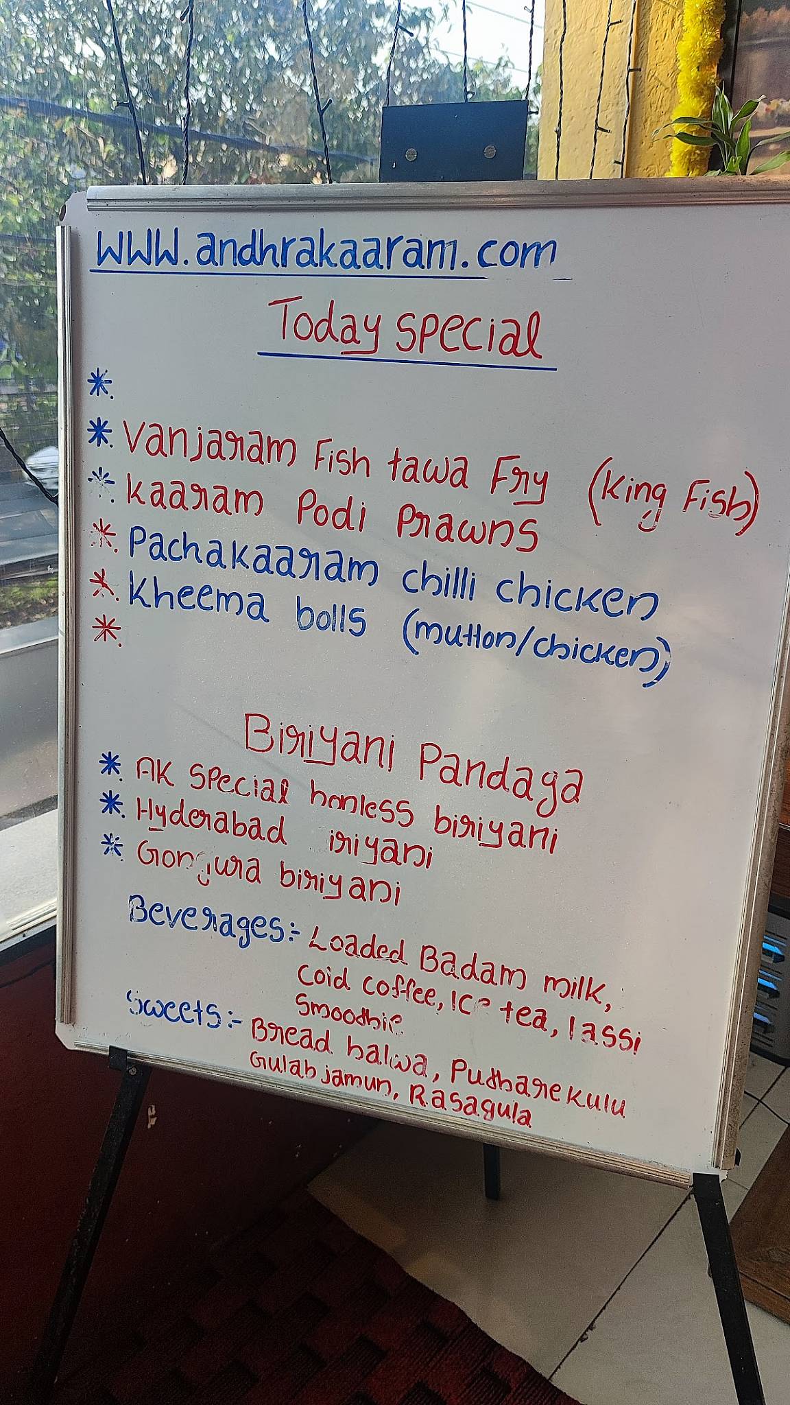 Menu at Andhra Kaaram - Taste The Tradition "Authentic Andhra Food ...