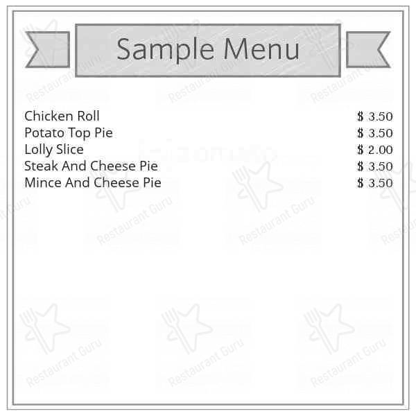 Menu at Angkor Bakery, Auckland, 196 W Coast Rd