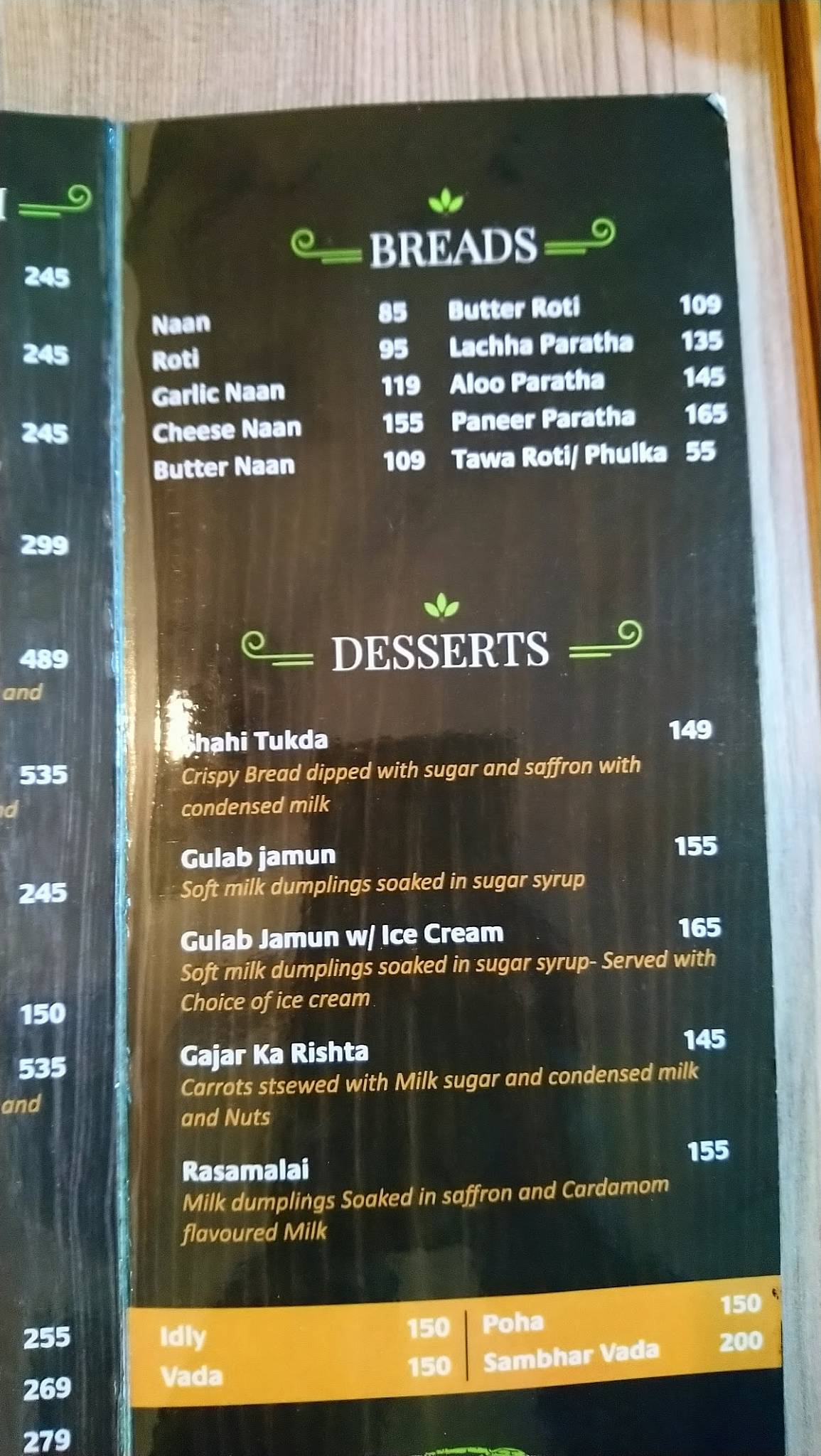Menu at Annapoorna Restaurant, Mandaluyong