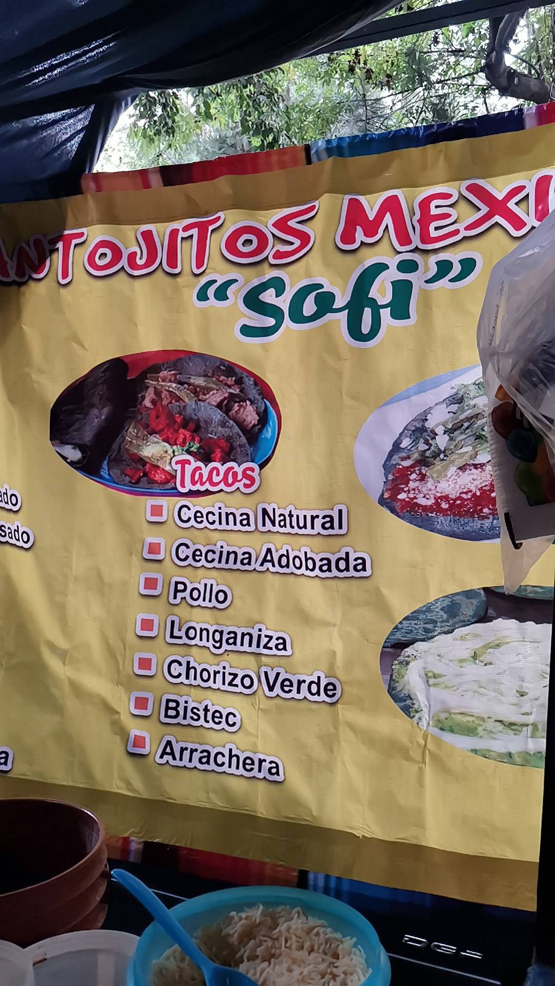Menu at Antojitos Mexicanos Sofi restaurant, Mexico City, Felipe ...