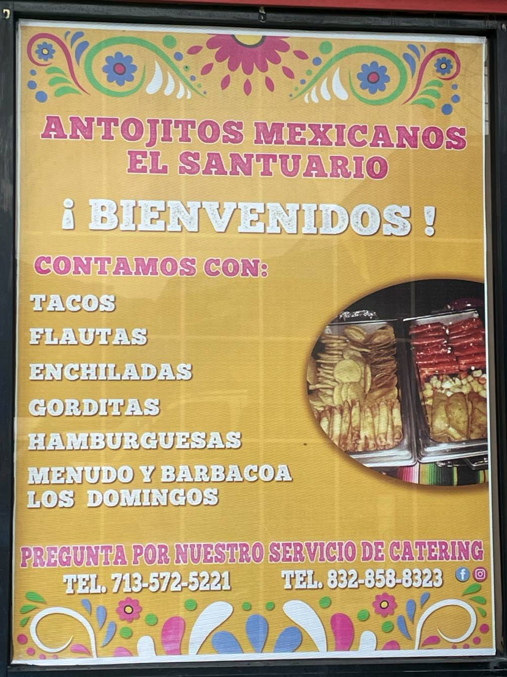 Carta del restaurante Antojitos mexicanos "El santuario" foodtruck ...
