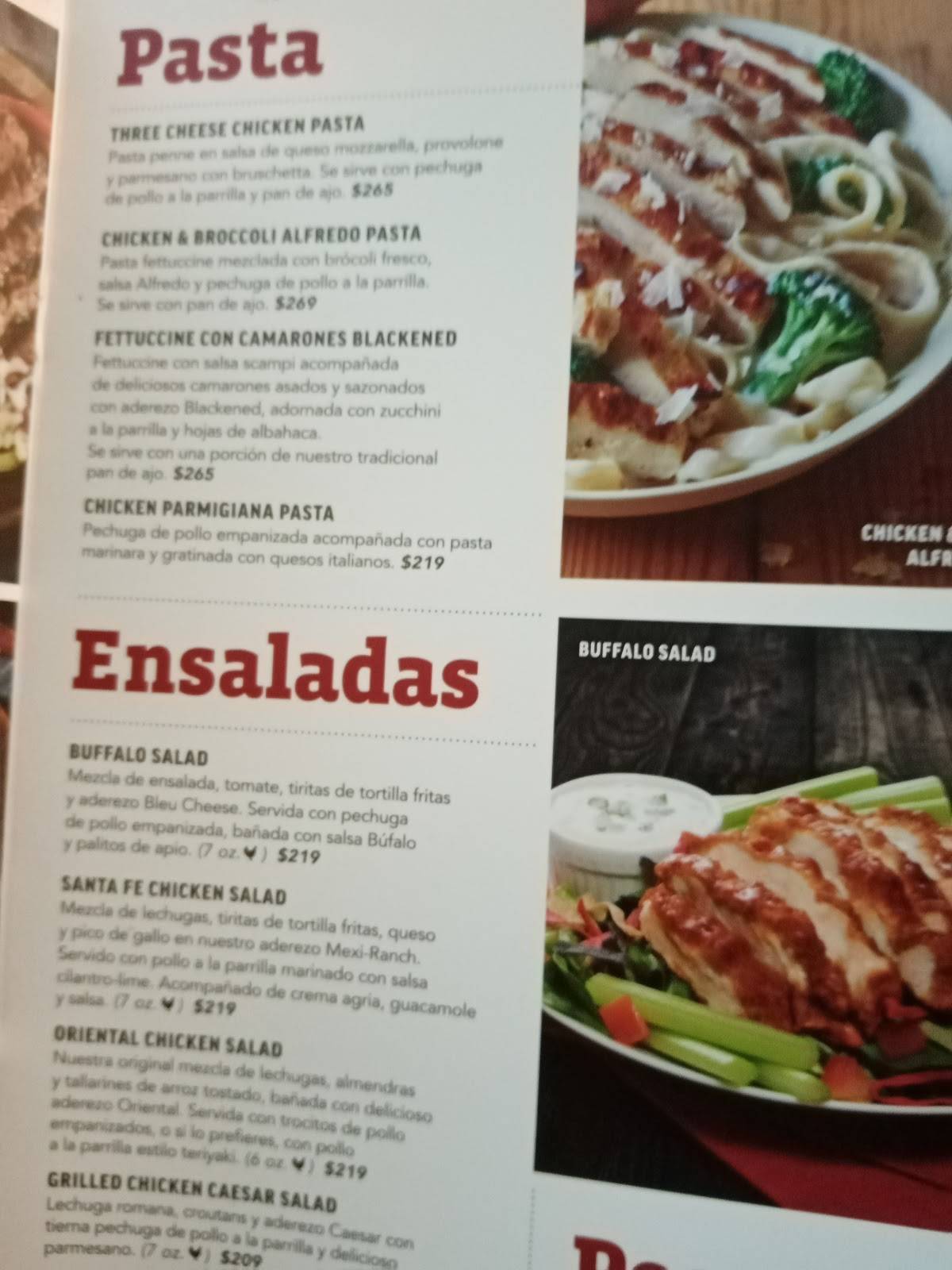 Carta del pub y bar Applebee's, Hermosillo, Av. Luis Donaldo Colosio ...