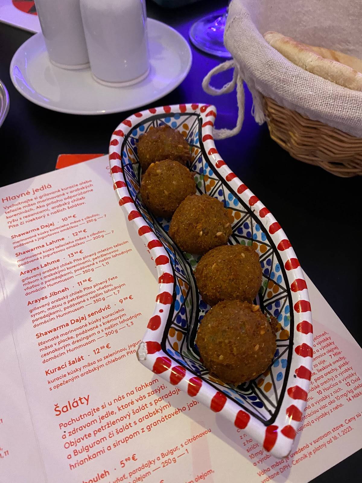 Speisekarte von Arabeska bistro restaurant, Bratislava, Štúrova 8