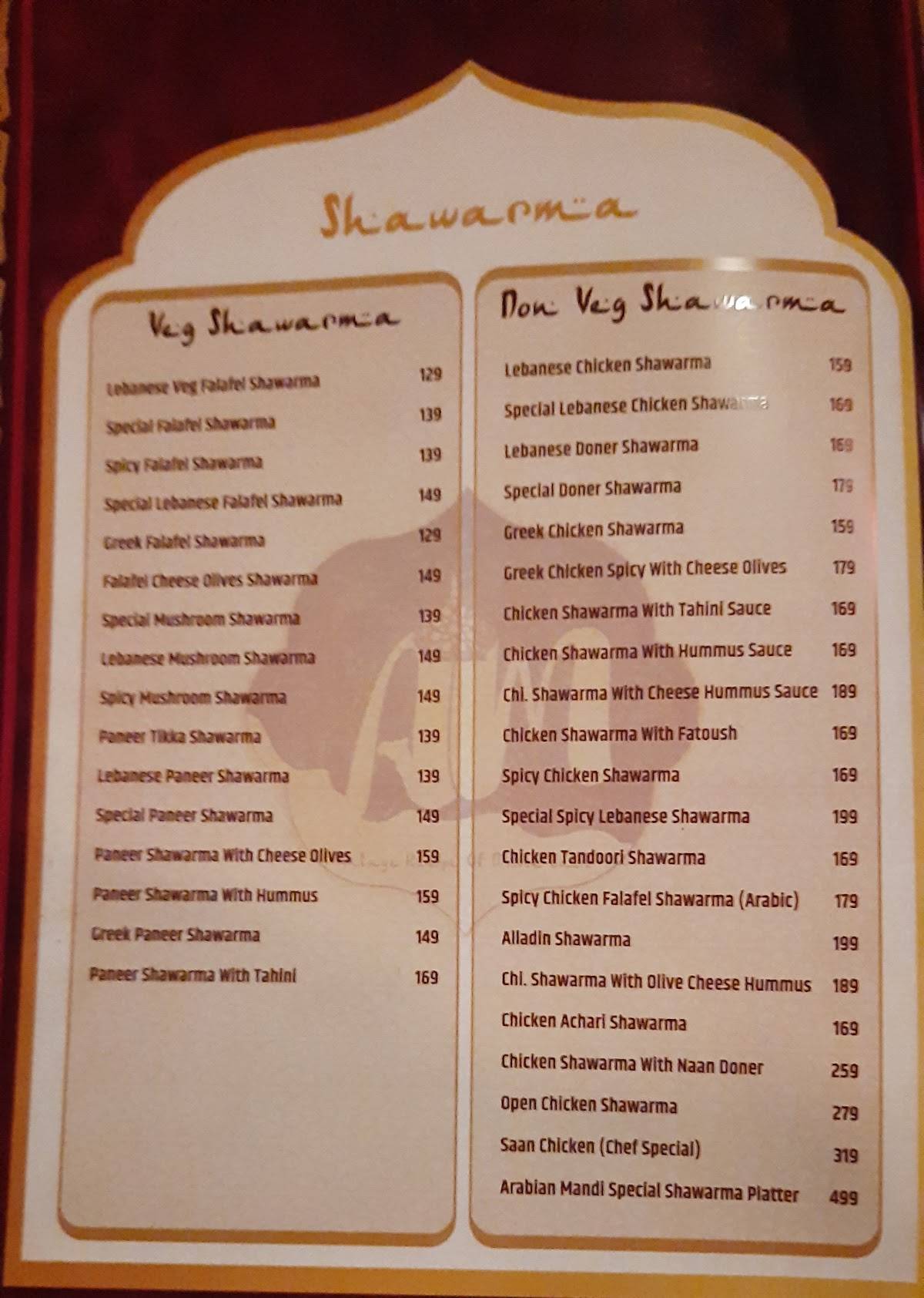Menu at Arabian Mandi - Best Hyderabadi Restaurant, Pimpri-Chinchwad ...