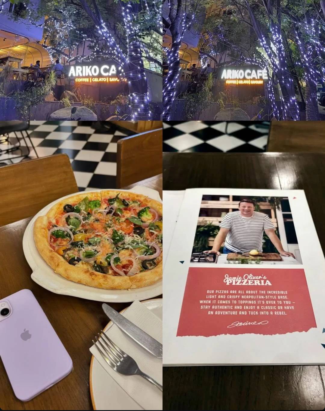 Menu at Ariko Cafe, Hyderabad