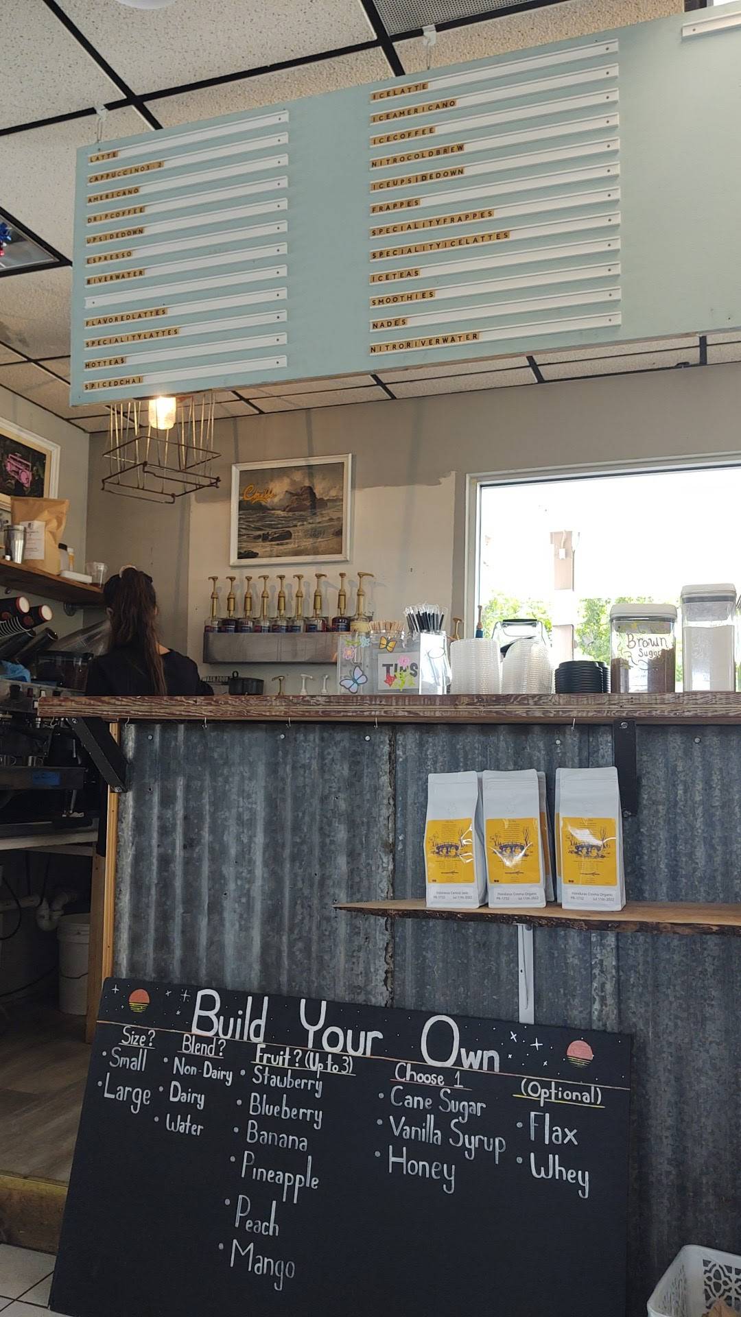Menu at Arise Coffee, Live Oak