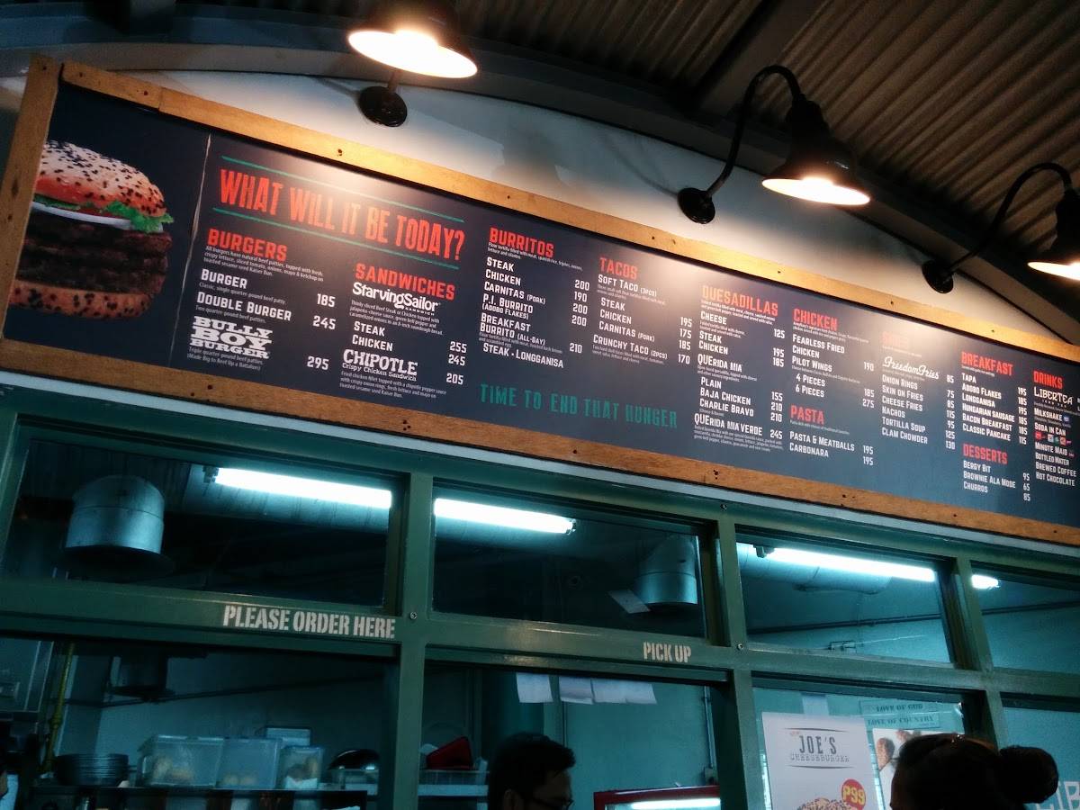 Menu at Army Navy Burger + Burrito restaurant, Manila, No. 2456 Taft Ave