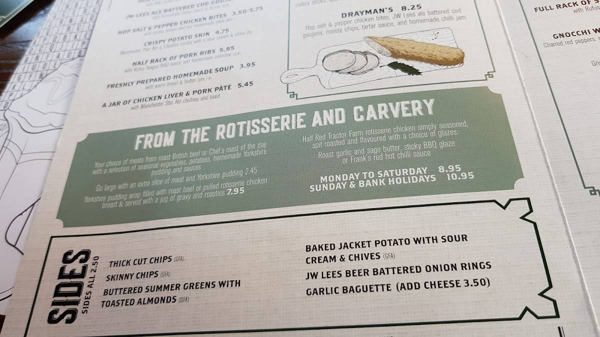 Menu at The Sheldon Arms pub & bar, Ashton-under-Lyne