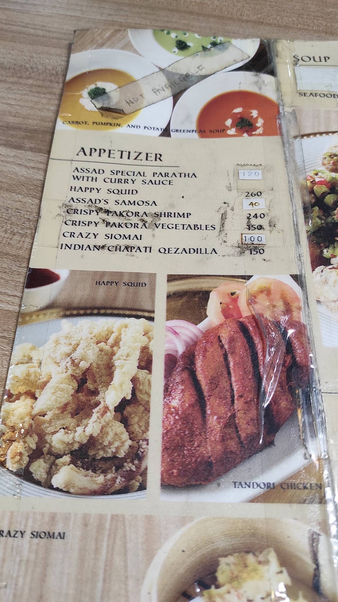 Menu at Assad Cafe Restaurant and Mini Mart, Manila