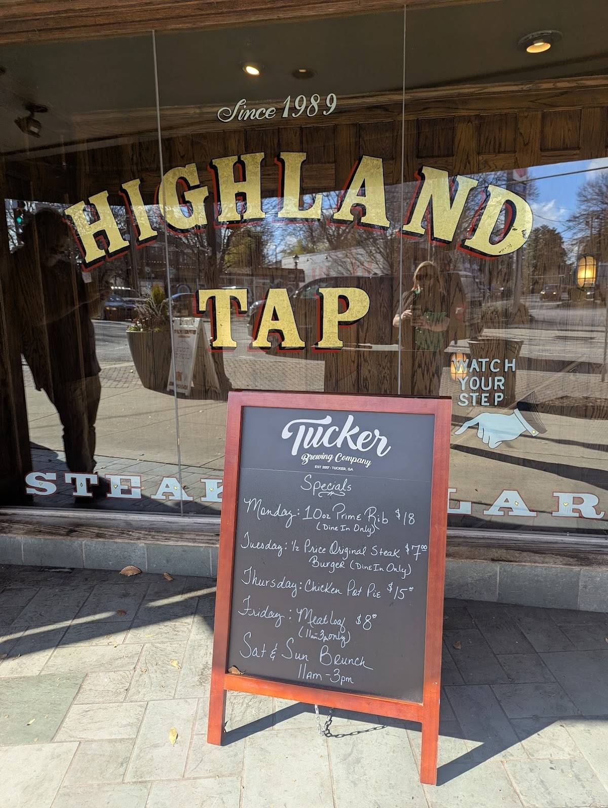 Menu at Highland Tap pub & bar, Atlanta
