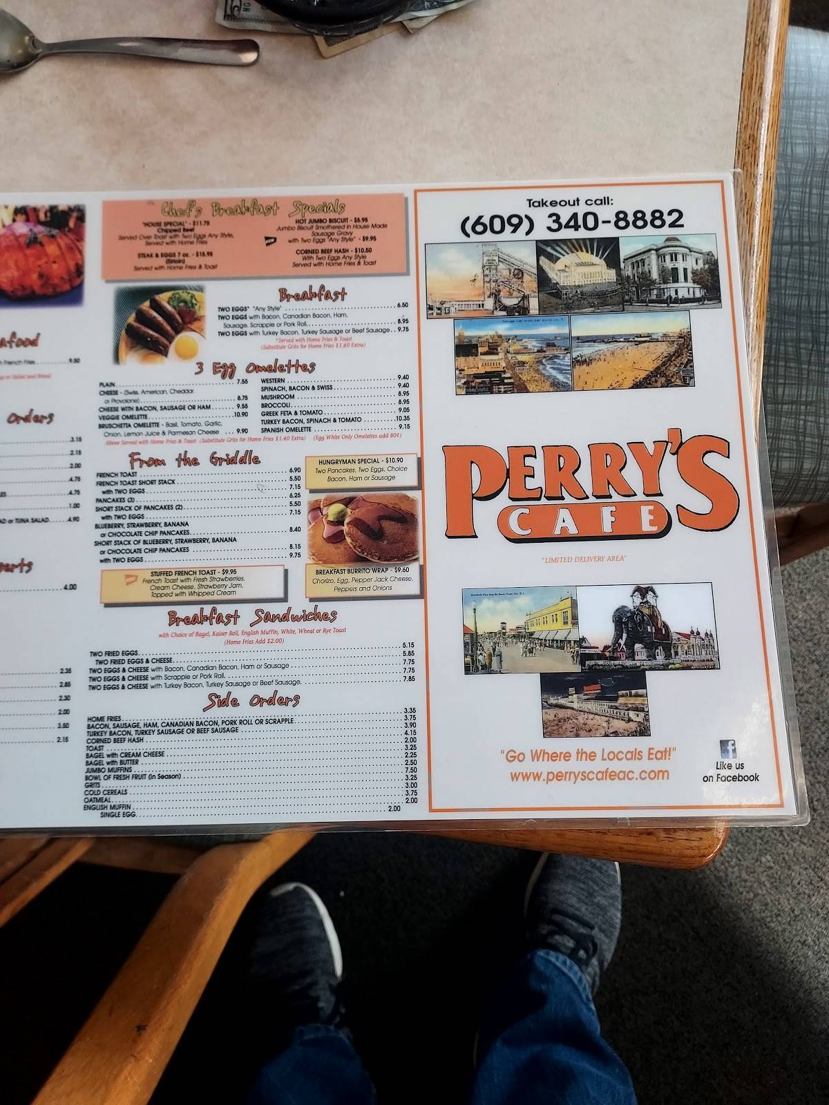Menu at Perry's Cafe & Deli, Atlantic City
