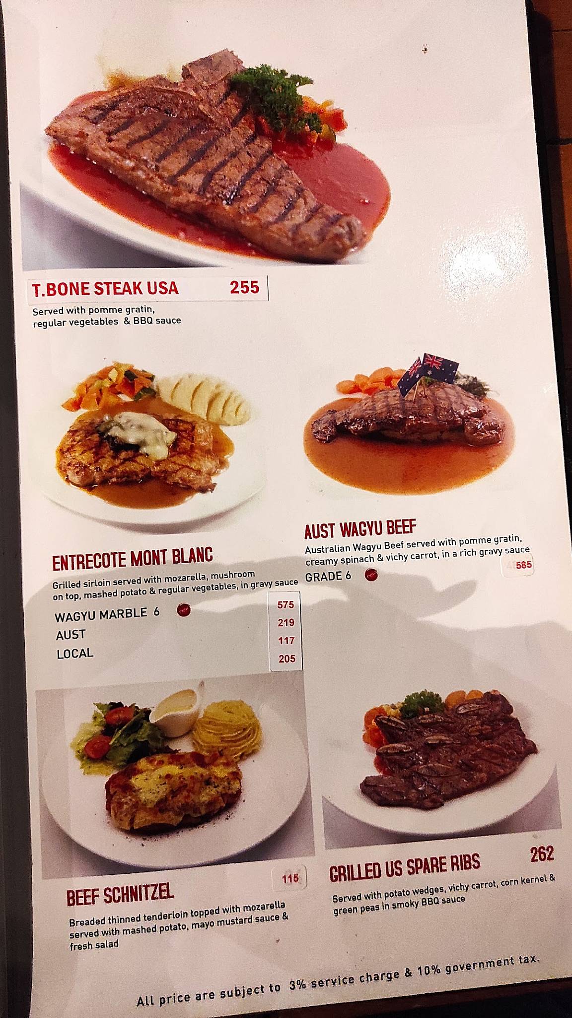 Menu at Atmosphere Resort Café restaurant, Bandung