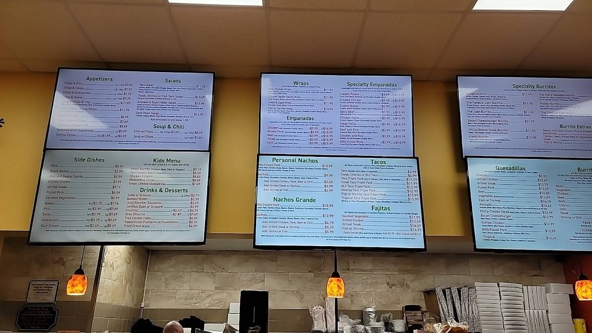 Menu at Avocados Mexican-American Grill (Bohemia NY) restaurant, Bohemia