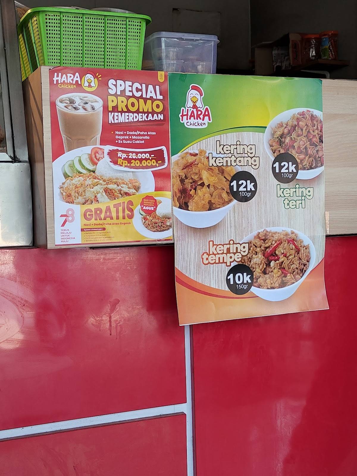 Carta del restaurante Ayam Geprek Hara Chicken UMS, Gonilan