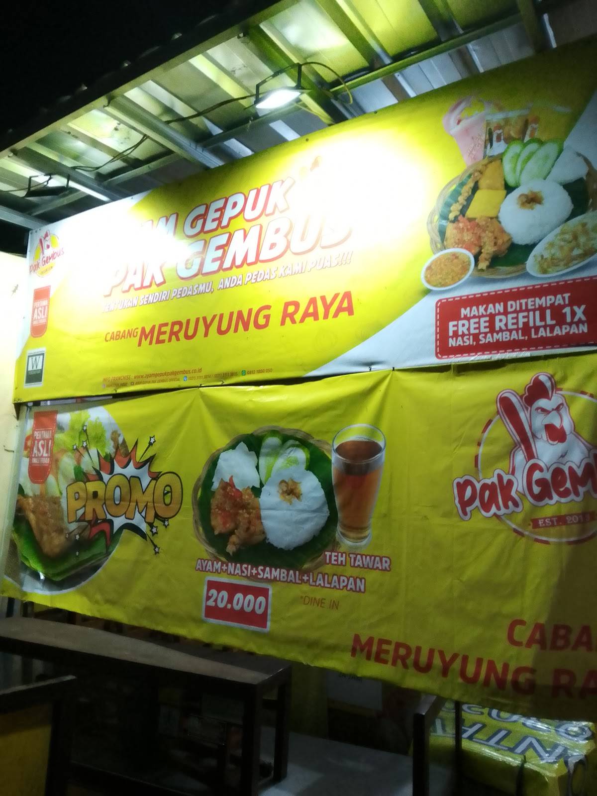 Menu at Ayam Gepuk Pak Gembus Meruyung Raya restaurant, Depok
