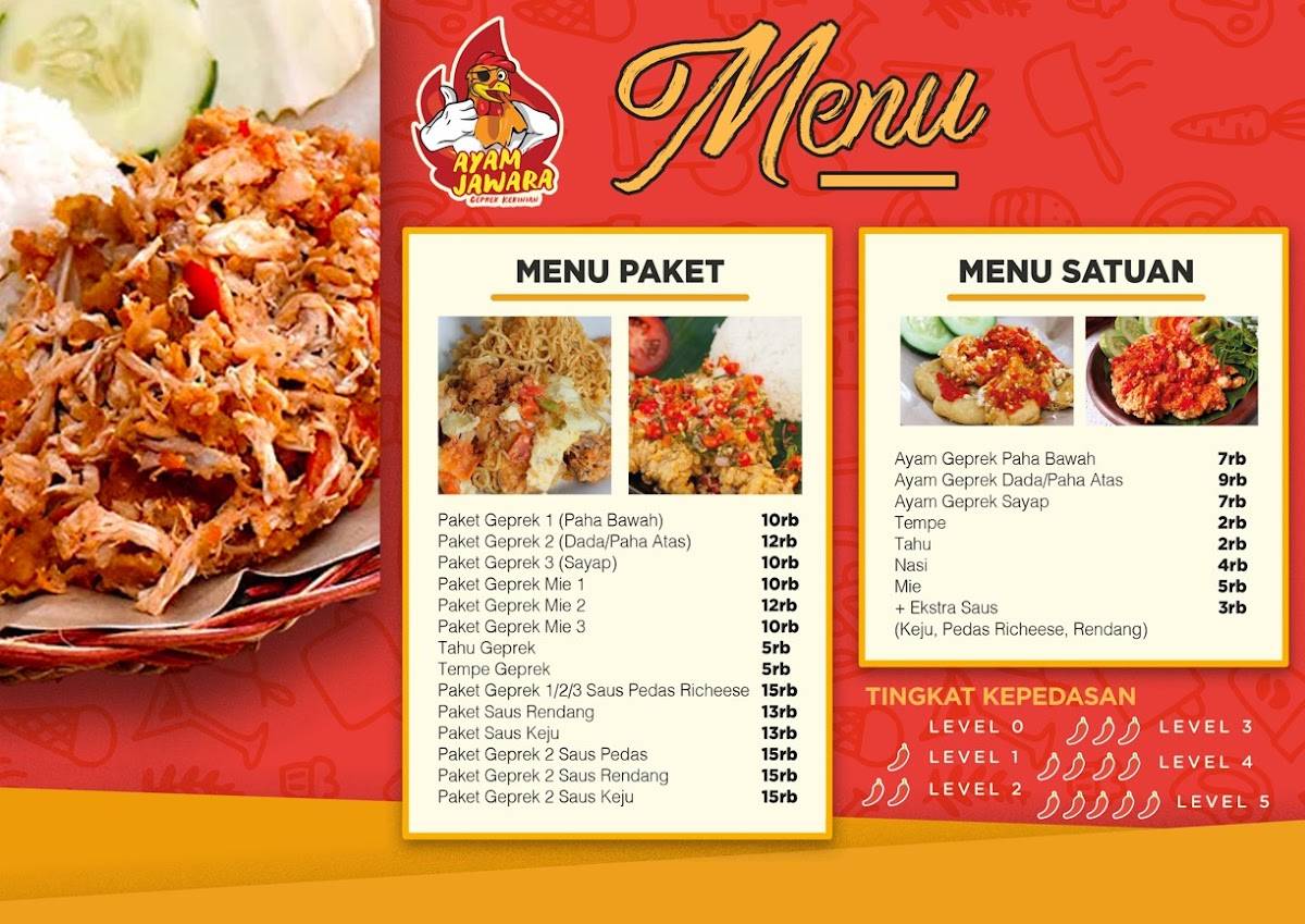 Carta del restaurante Ayam Jawara Geprek Kekinian, Periuk