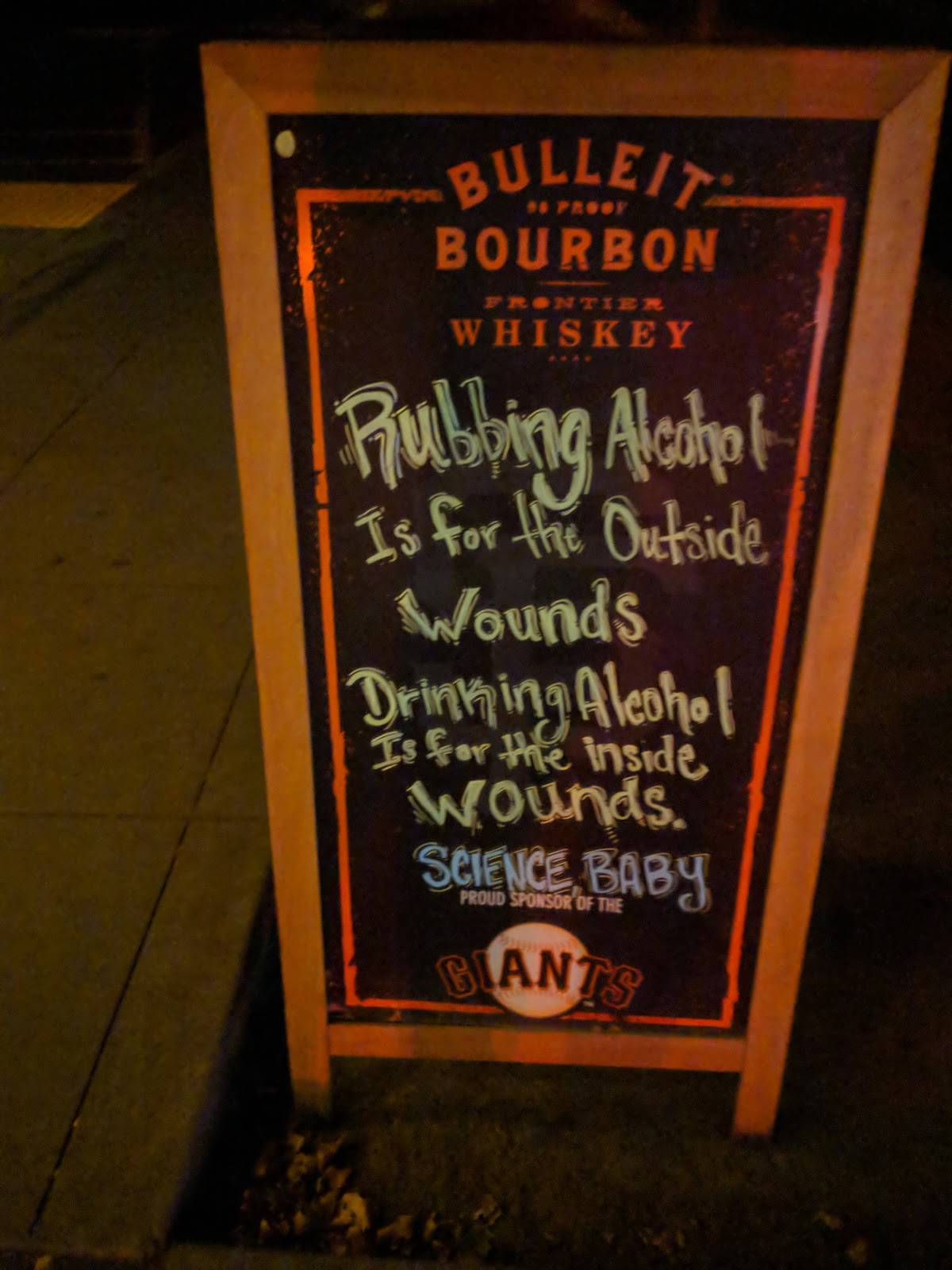 Menu at B-Side pub & bar, Sacramento