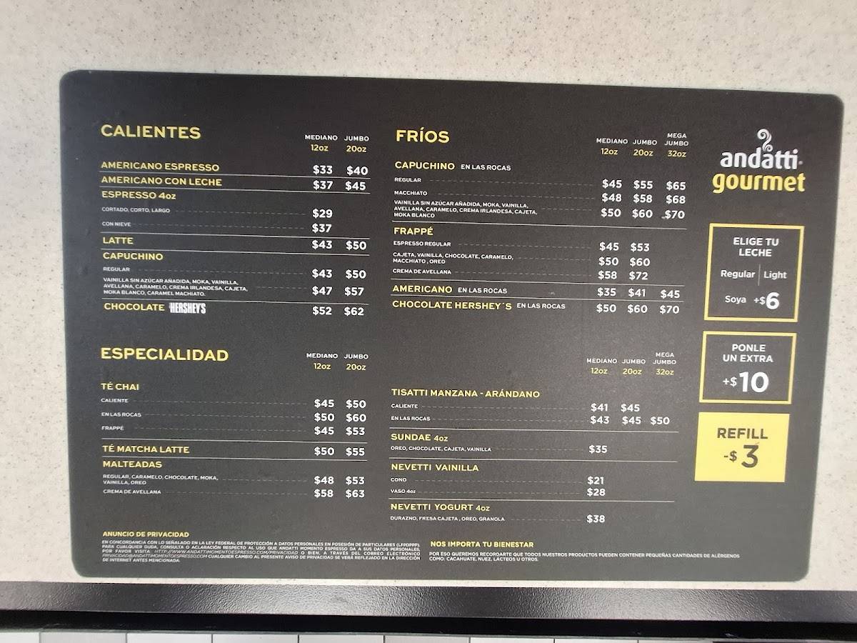 Menu At Barra Papo Andatti Gourmet Tijuana