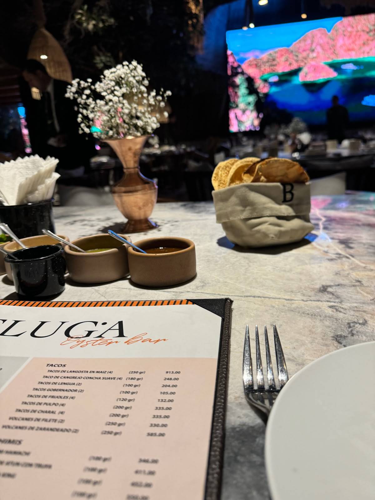 Carta del restaurante Beluga, Guadalajara