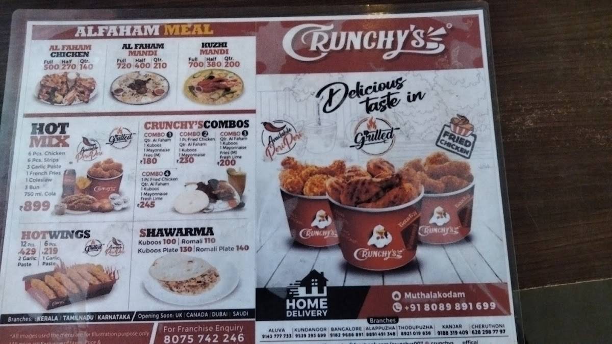 Menu at BROTHERS Crunchy's Fried Chickens, Muthalakodam