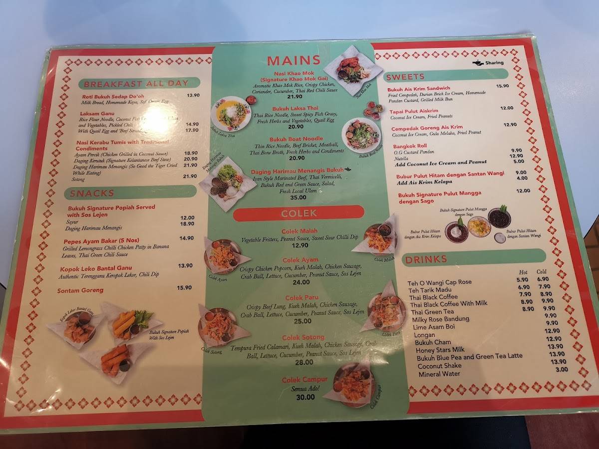 Menu at BUKUH KL restaurant, Shah Alam
