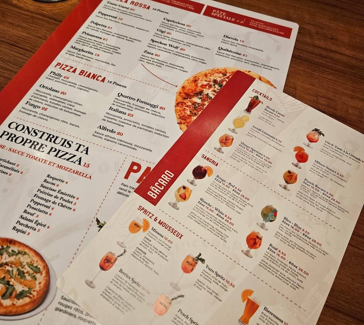 Menu at Bacaro Pizzeria - Longueuil, Longueuil