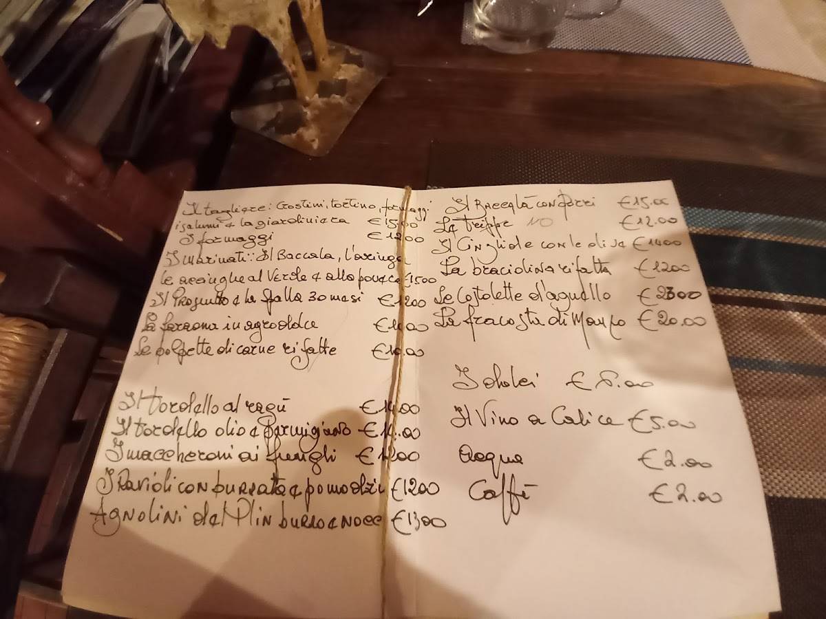 Menu da Baccalà Vino&merendino ristorante, Camaiore