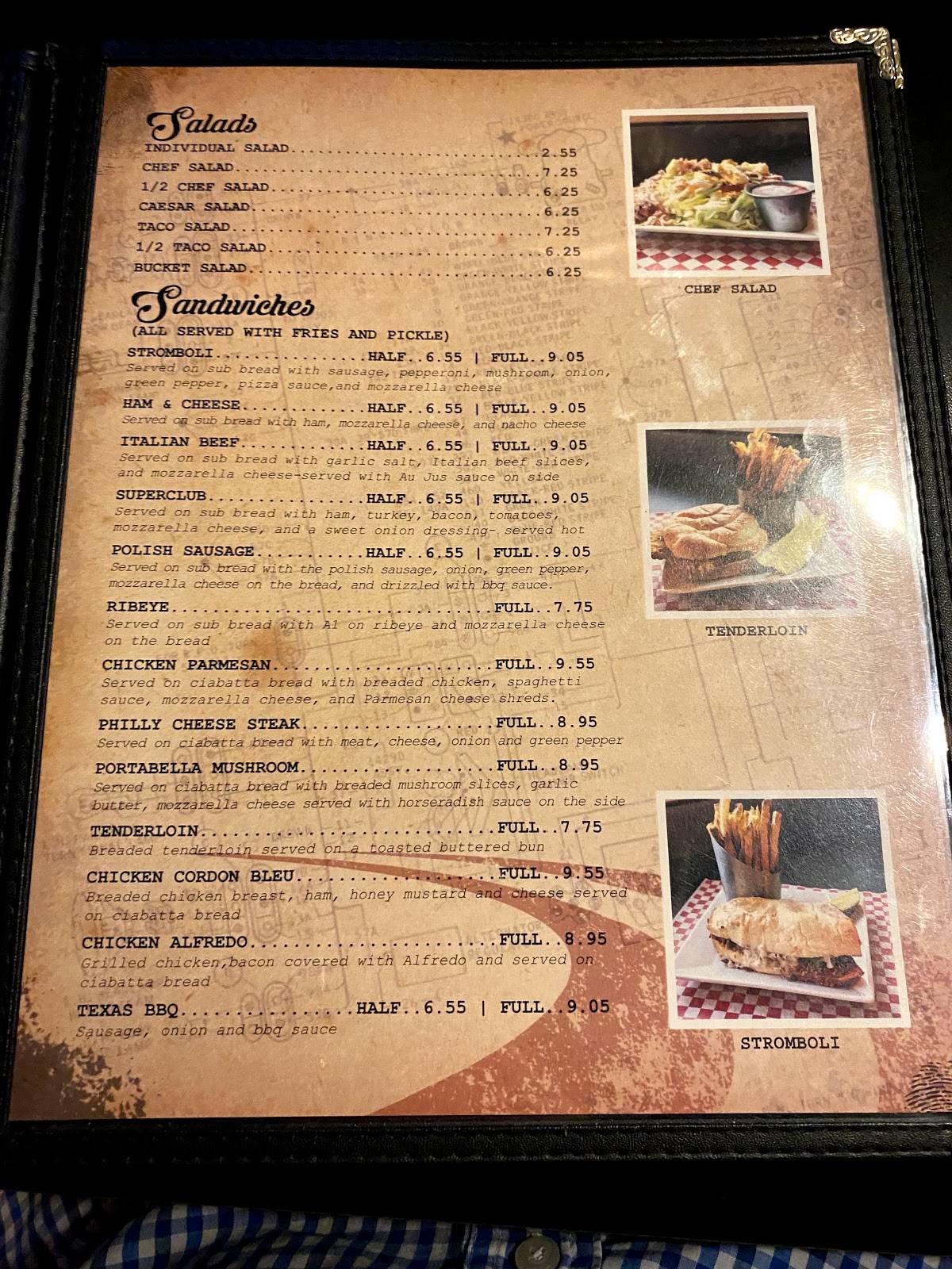 Menu at Backstreet Pizza pizzeria, Sullivan, 523 S Section St