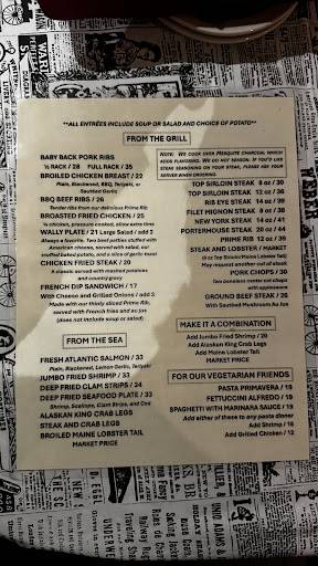 Menu at Backwoods Inn pub & bar, Santa Clarita
