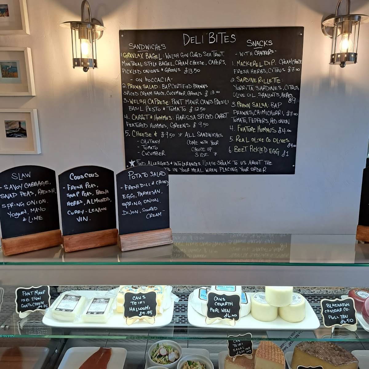 Carta de Bae Borth Deli Bar, Borth-y-Gest