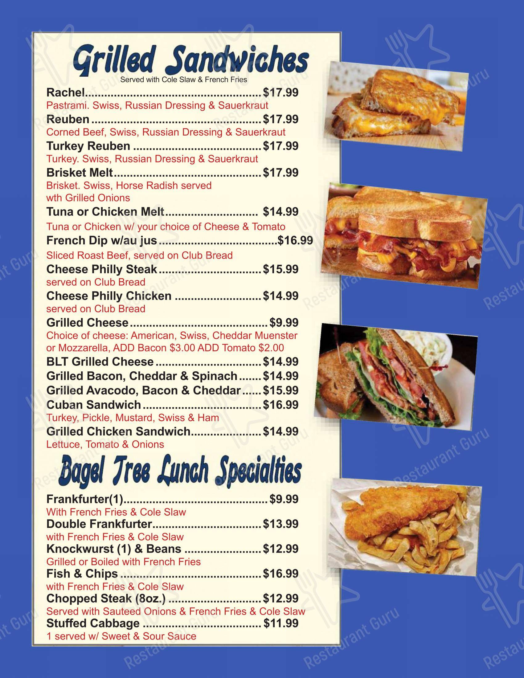Menu at Bagel Tree Restaurant, Delray Beach