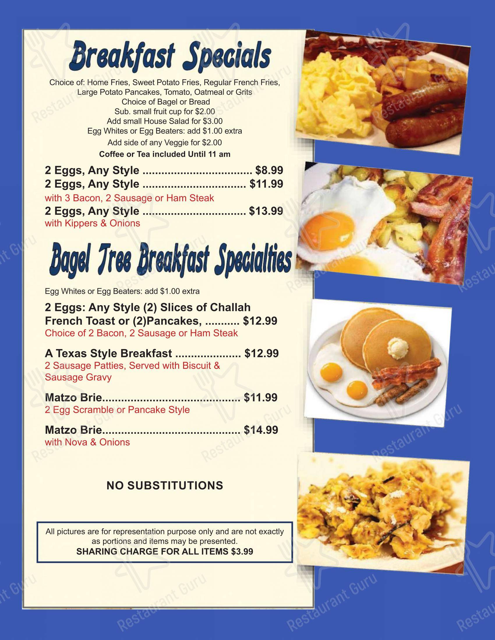 Menu at Bagel Tree Restaurant, Delray Beach