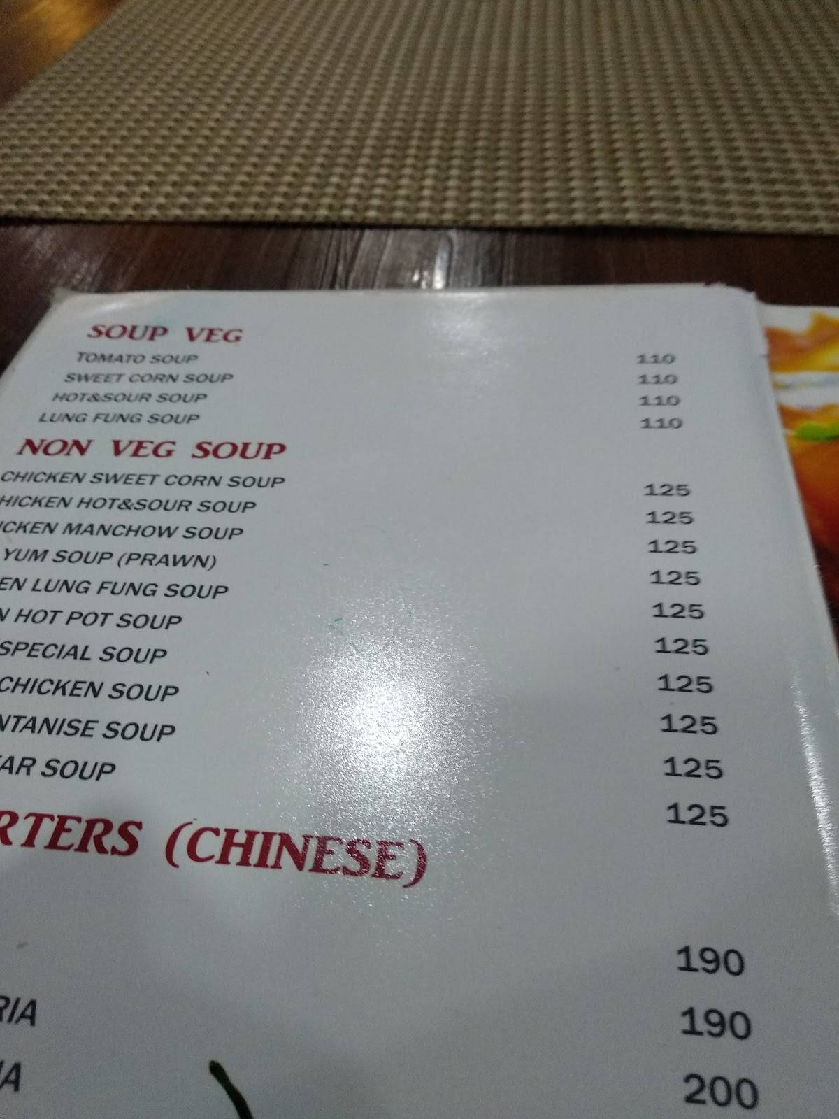 Menu at Bahar Biryani Cafe, Hyderabad, 8-15-142
