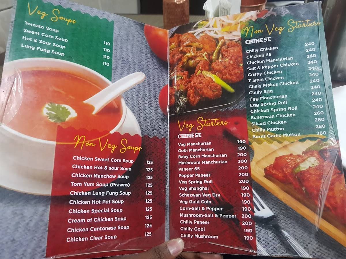 Menu at Bahar Biryani Cafe, Hyderabad, 8-15-142