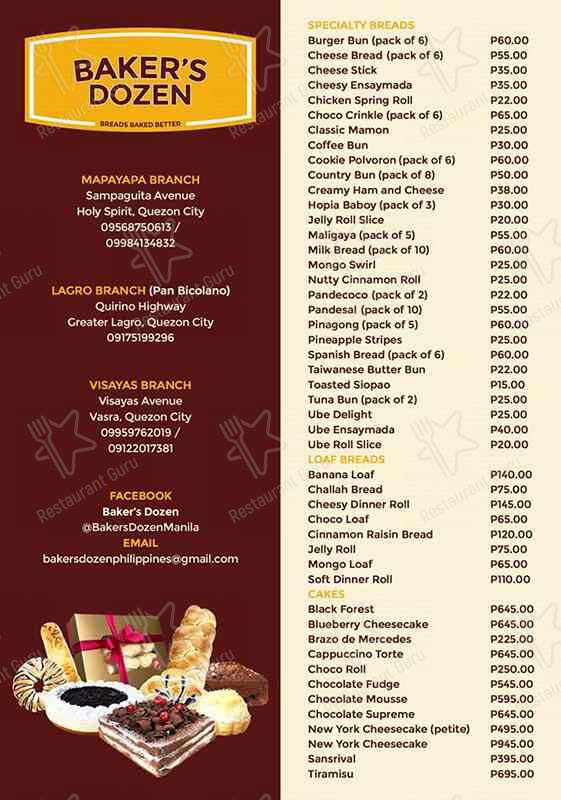 Carta de Bakers Dozen, Ciudad Quezon