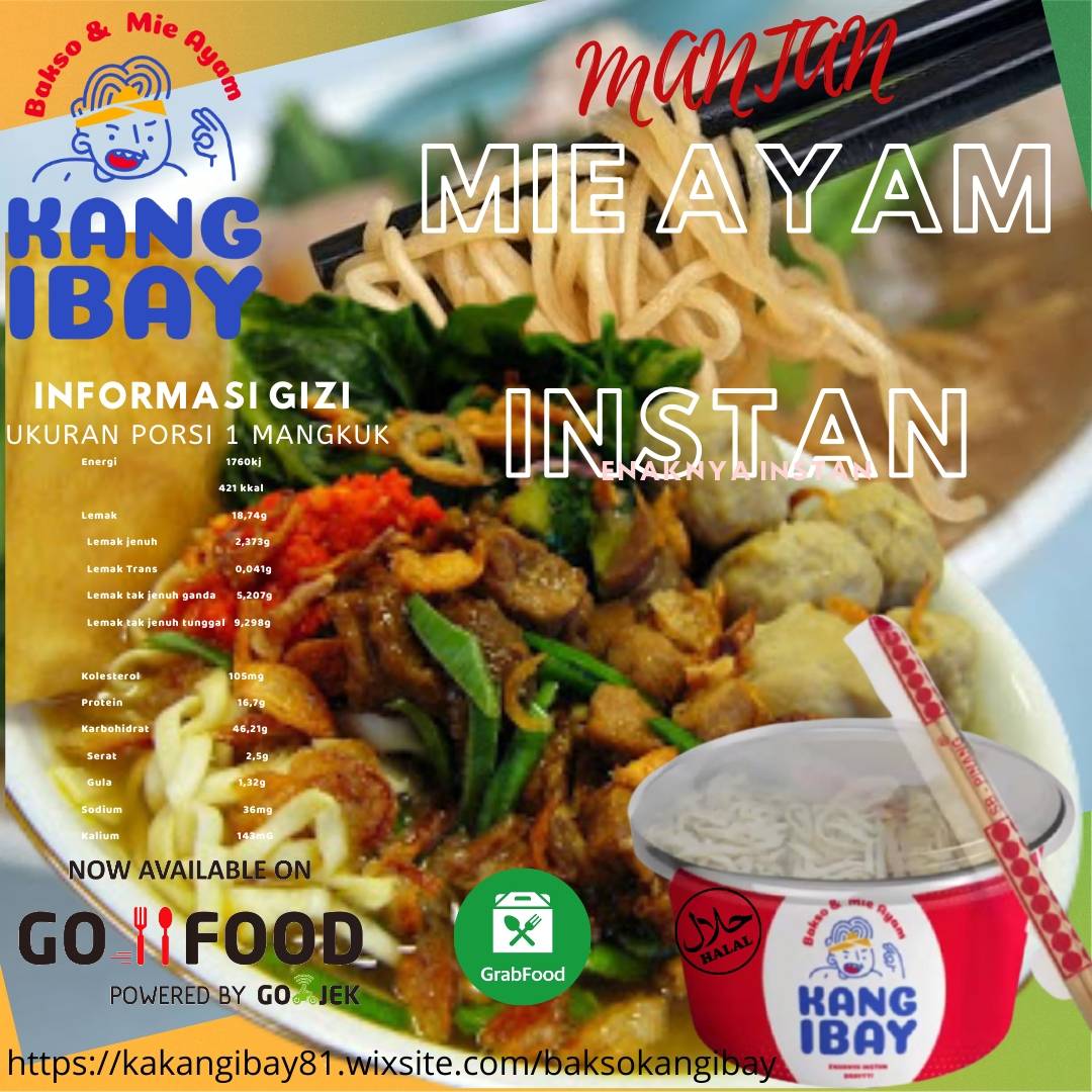 Menu at Bakso dan Mie Ayam Kang Ibay restaurant, Bandung