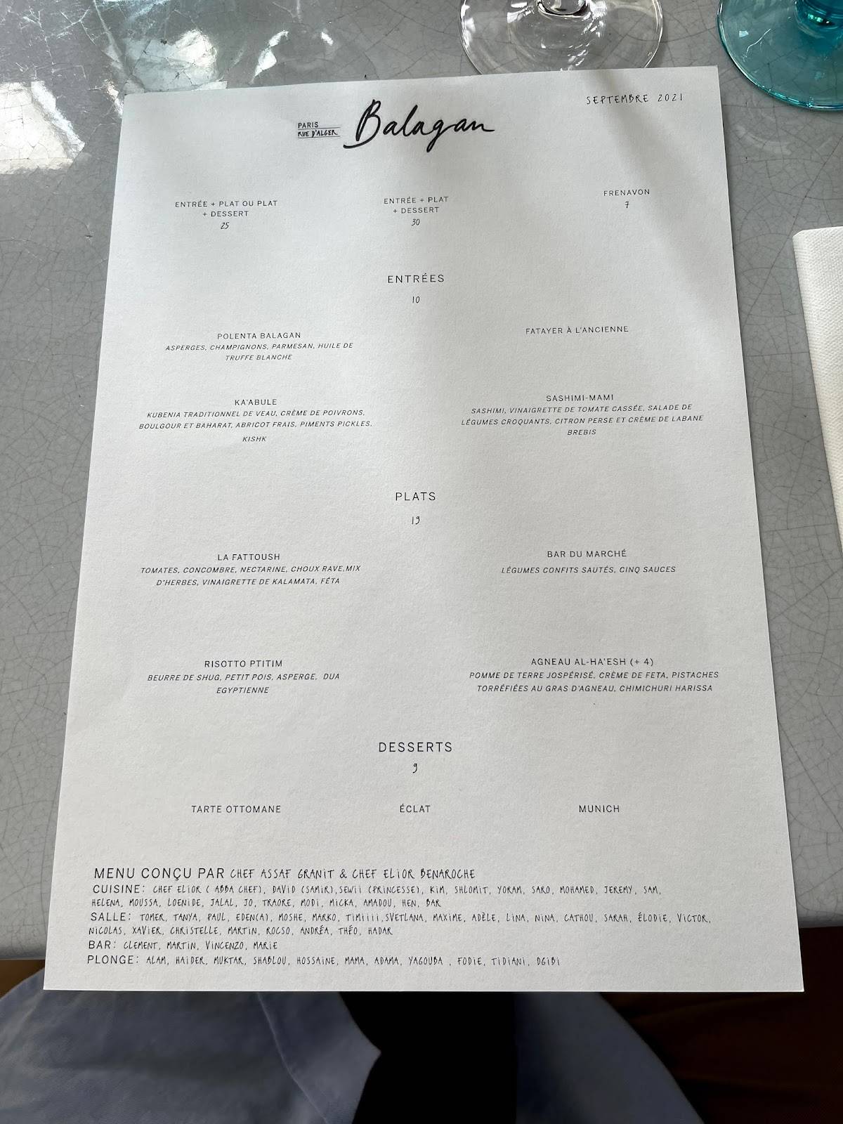 Menu at Balagan paris pub & bar, Paris