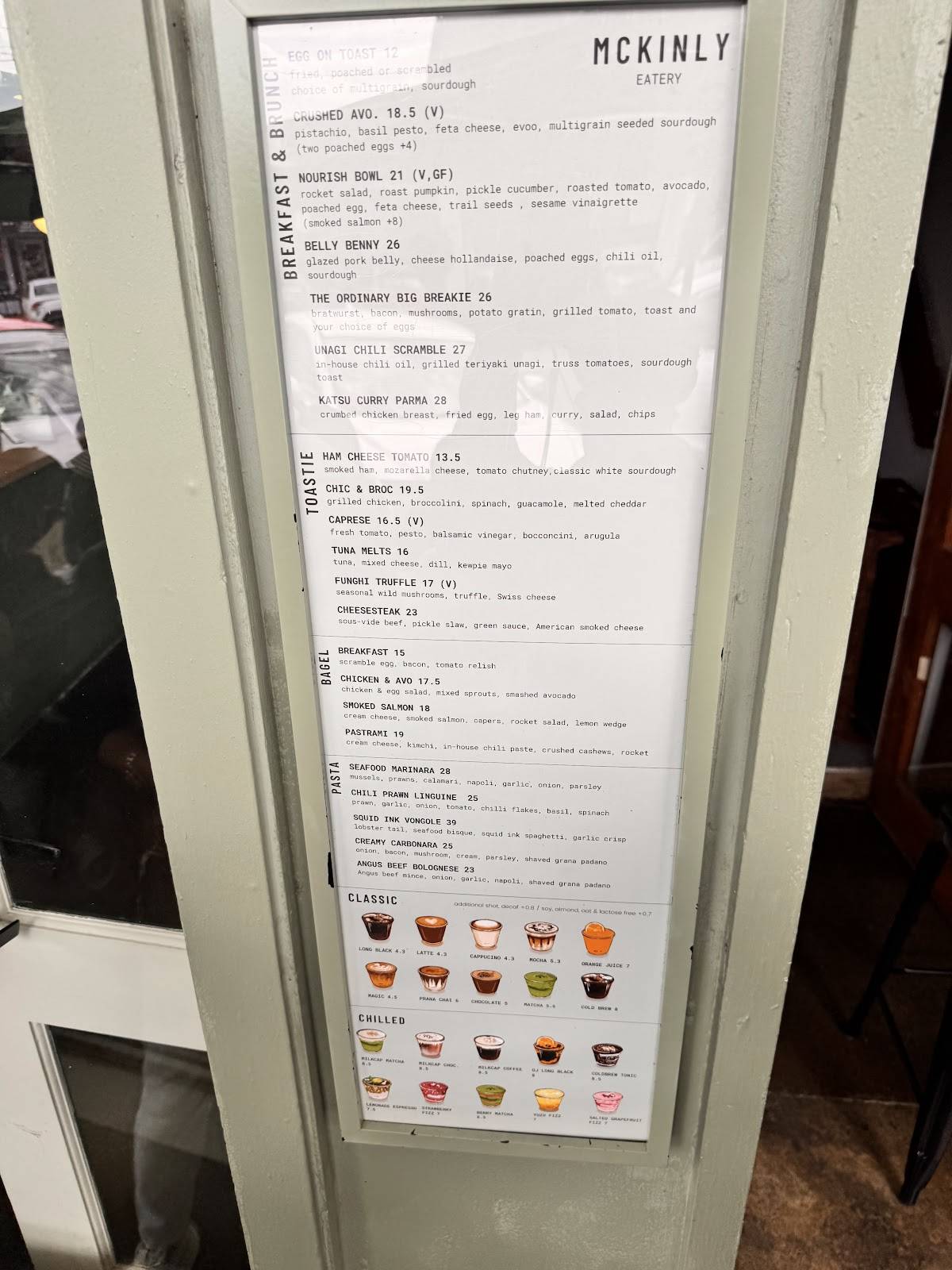 Menu at MCKINLY Eatery cafe, Balwyn