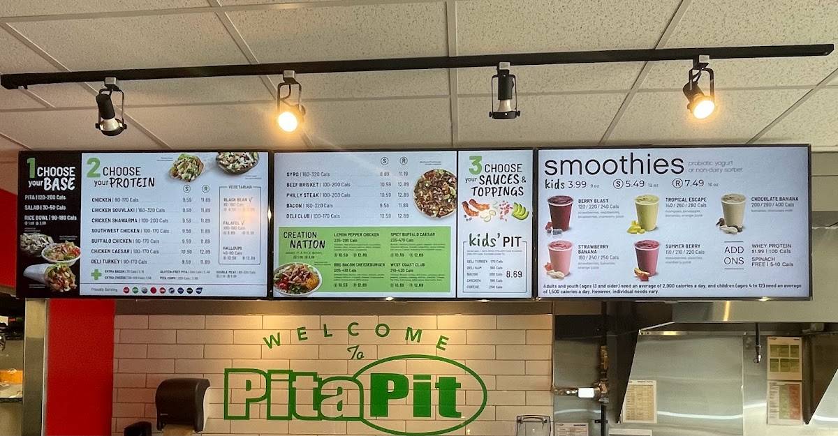 Menu at Pita Pit, Bancroft