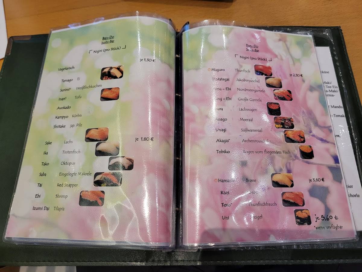 Menu at Bando Sushi-Bar Japanisches Restaurant, Dortmund