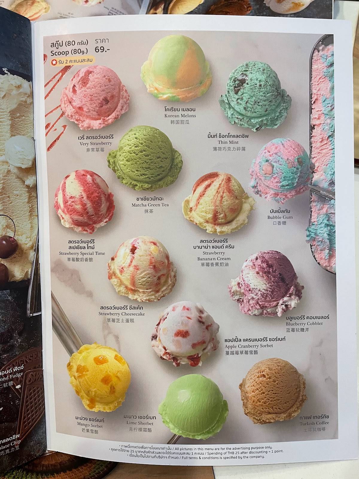 Menu at Swensen's Jas Wanghin, Bangkok, 728 Lad Prao Wanghin Rd