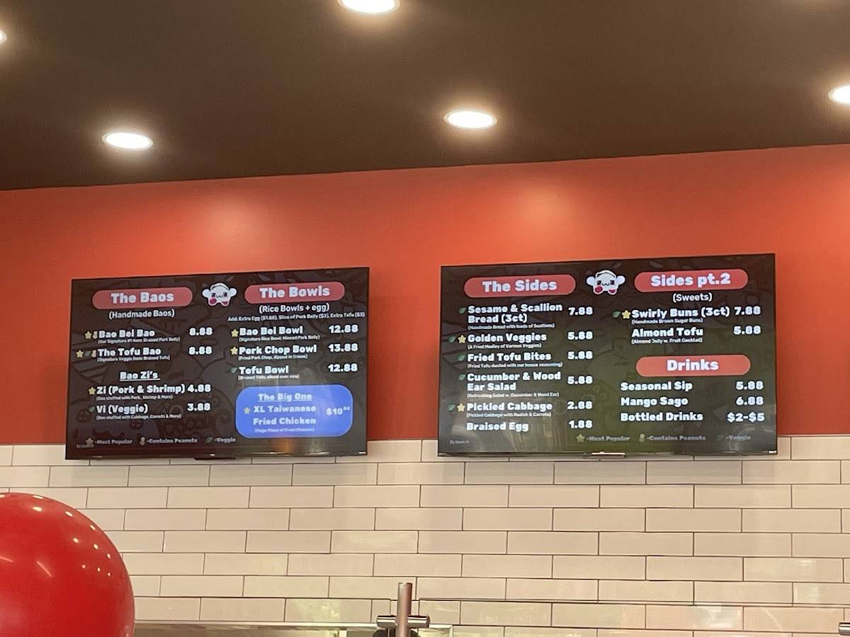 Menu at Bao Bei restaurant, Rockville