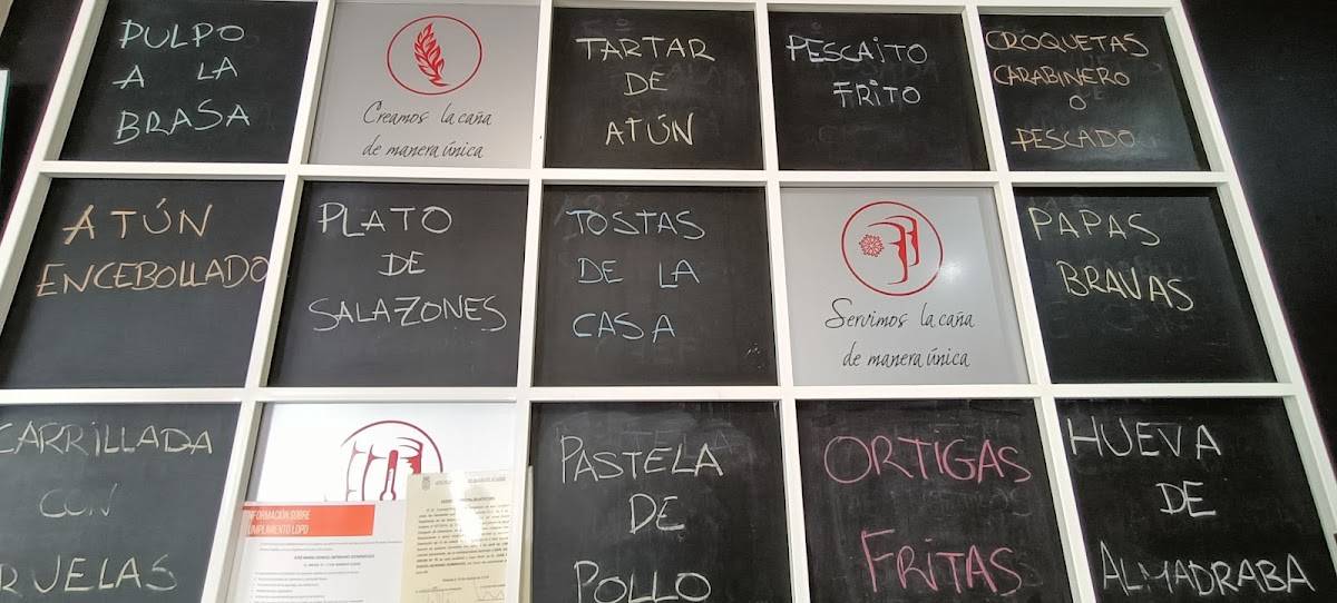 Carta de Bar Mantecoso, Barbate