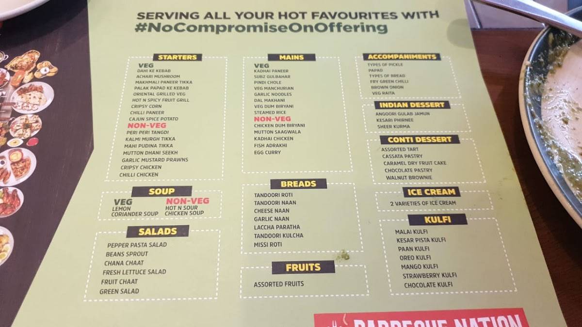 Menu at Barbeque Nation - Ahmedabad - Satya One, Ahmedabad, SATYA ONE