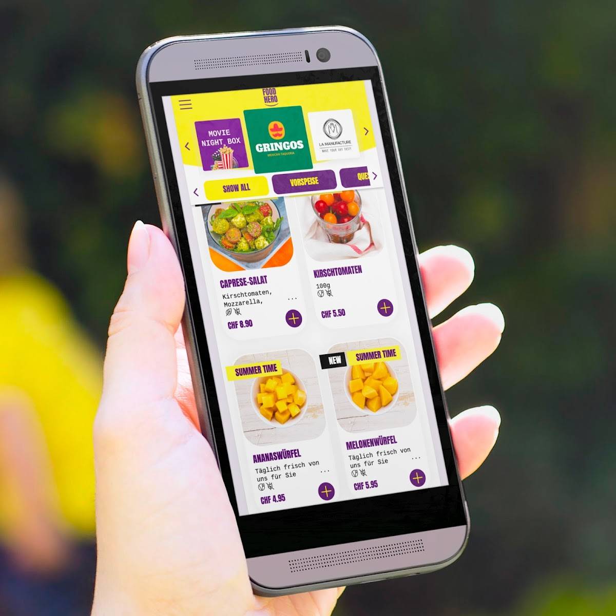 Menu au Food Hero, Bale