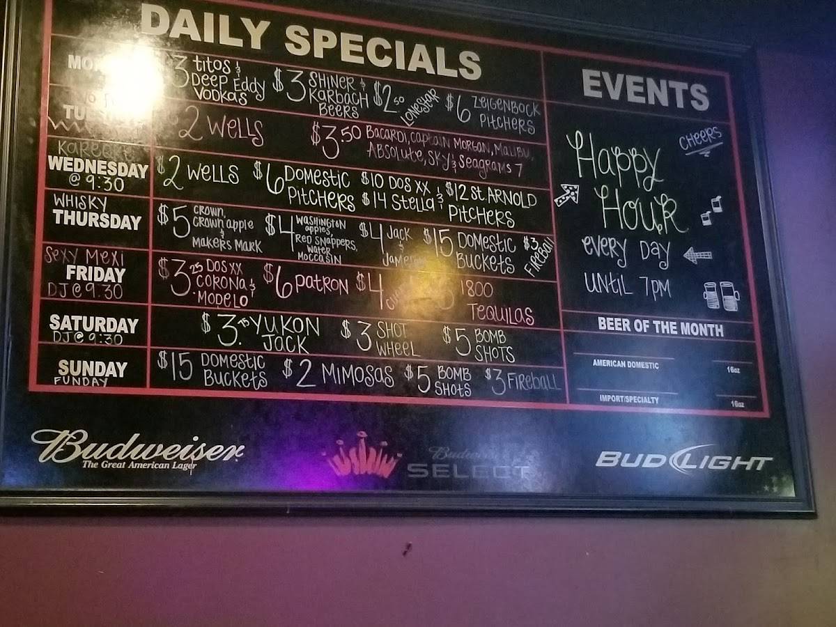 Menu at Benchwarmers Sports Bar, Houston, Hwy 6